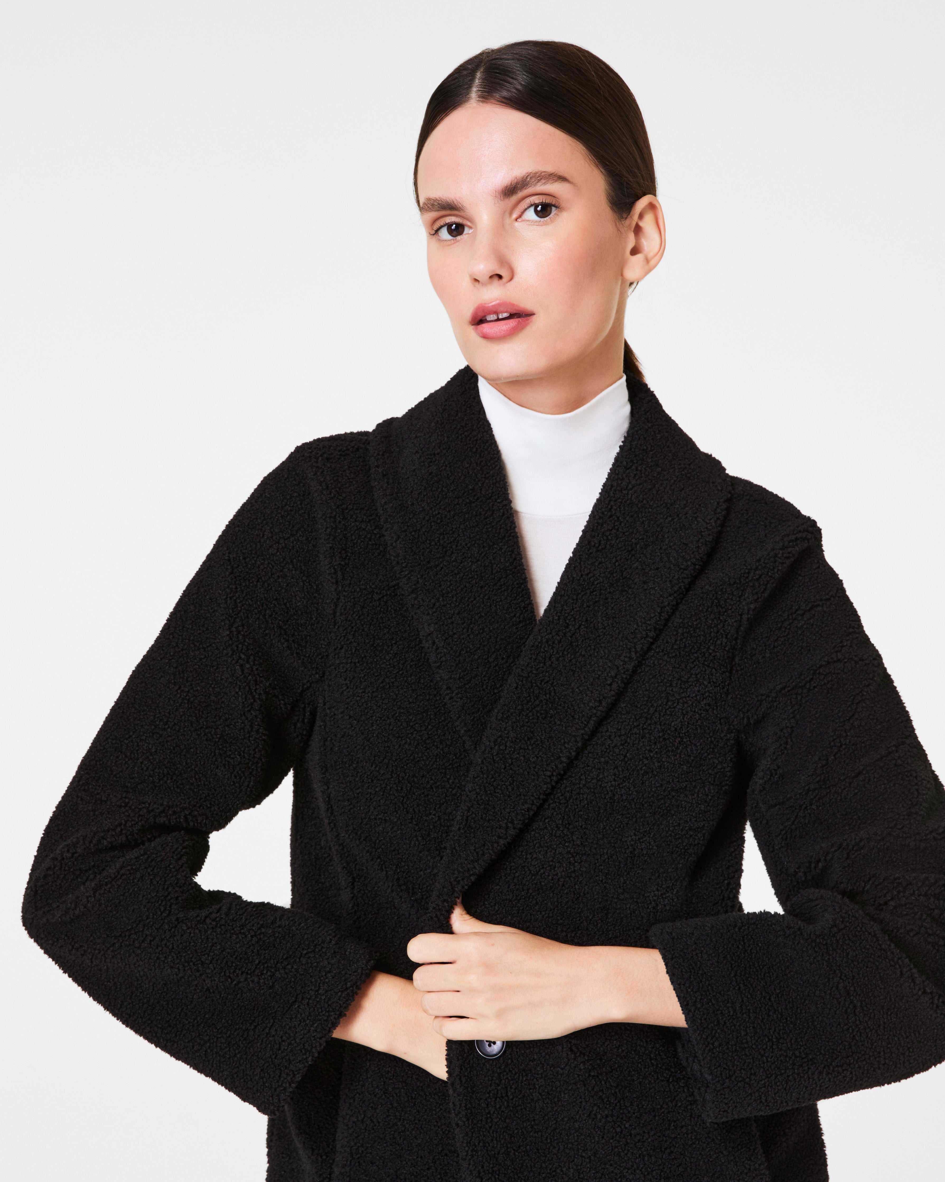 Fleece Shawl Jacket – Warm & Effortless Chic | SPANX